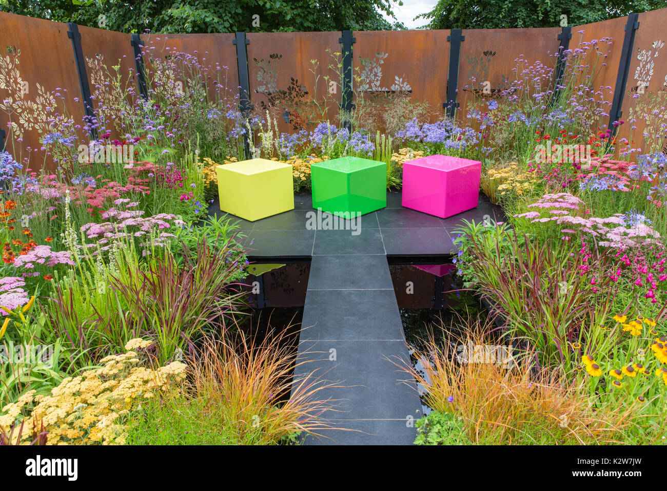 Colour Box. RHS Hampton Court 2017. Designer: Charlie Bloom Stock Photo ...