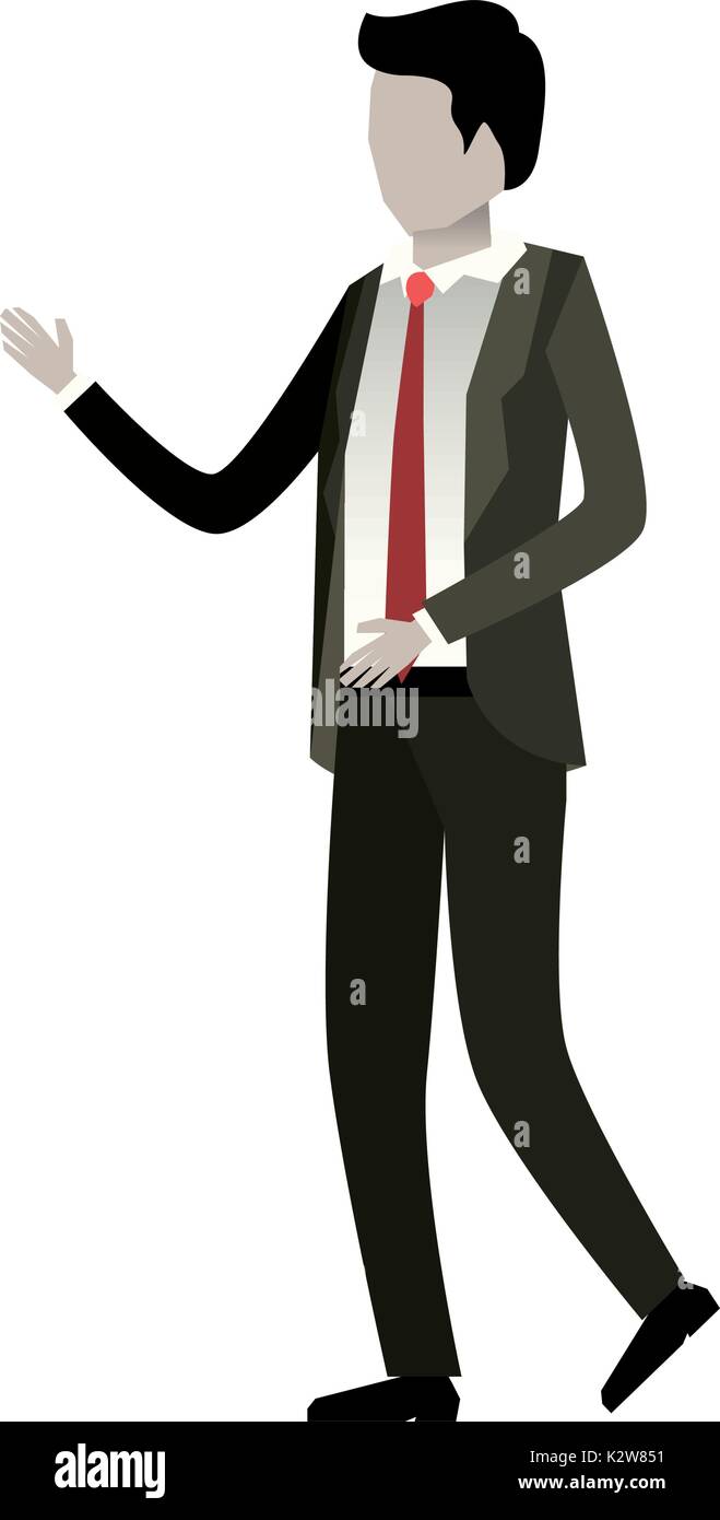 businessman faceless in suit and white background Stock Vector Image ...