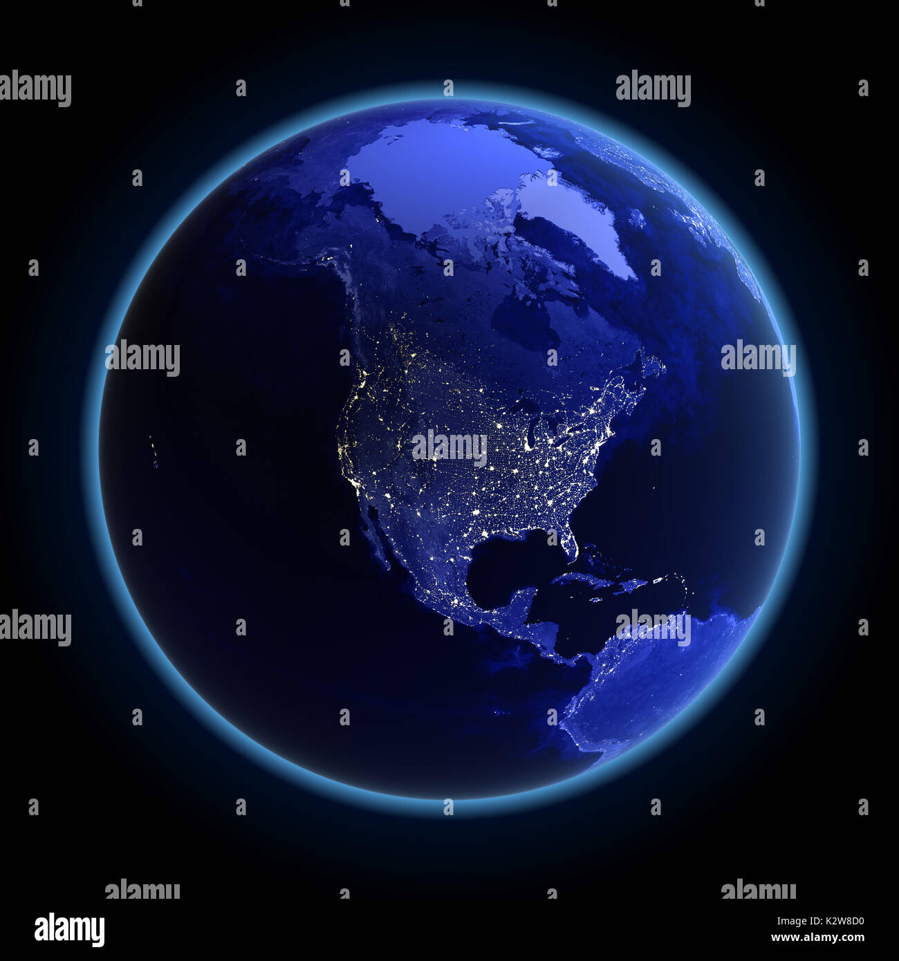 North America 3d rendering Stock Photo - Alamy