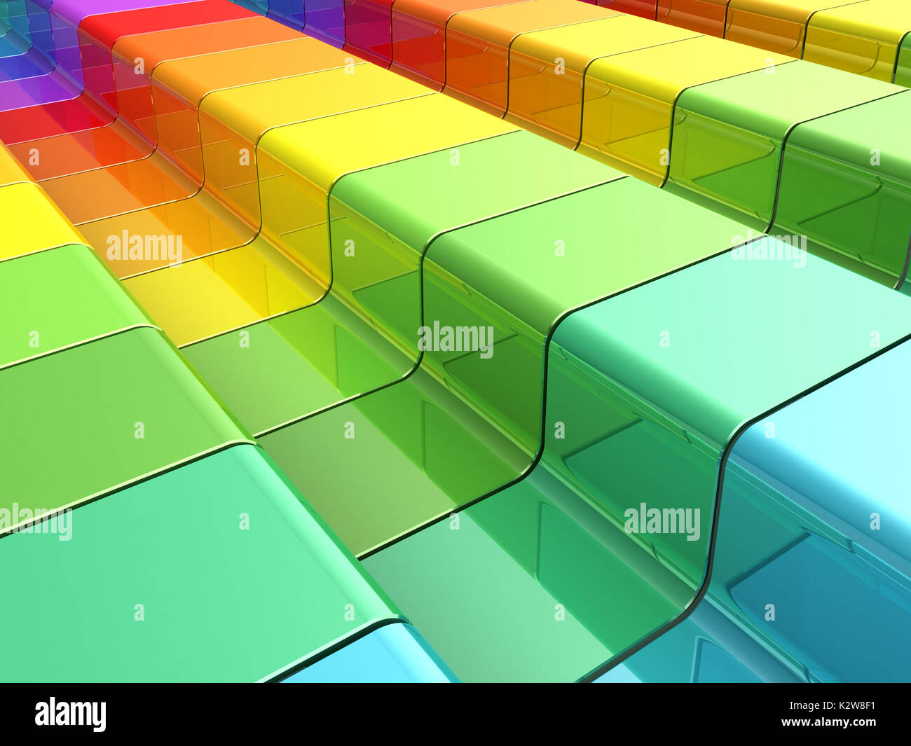 Colorful rainbow 3d rendering Stock Photo - Alamy