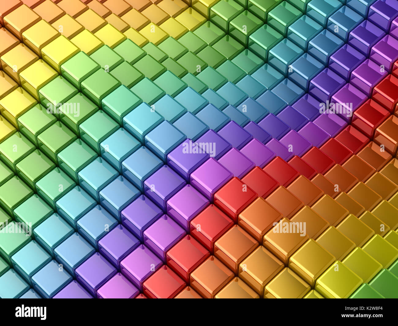 Colorful rainbow lines 3d rendering Stock Photo - Alamy