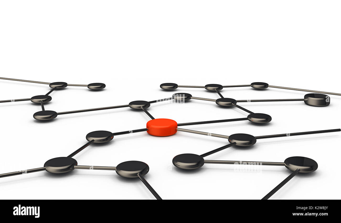 Red leadership 3d render Stock Photo - Alamy