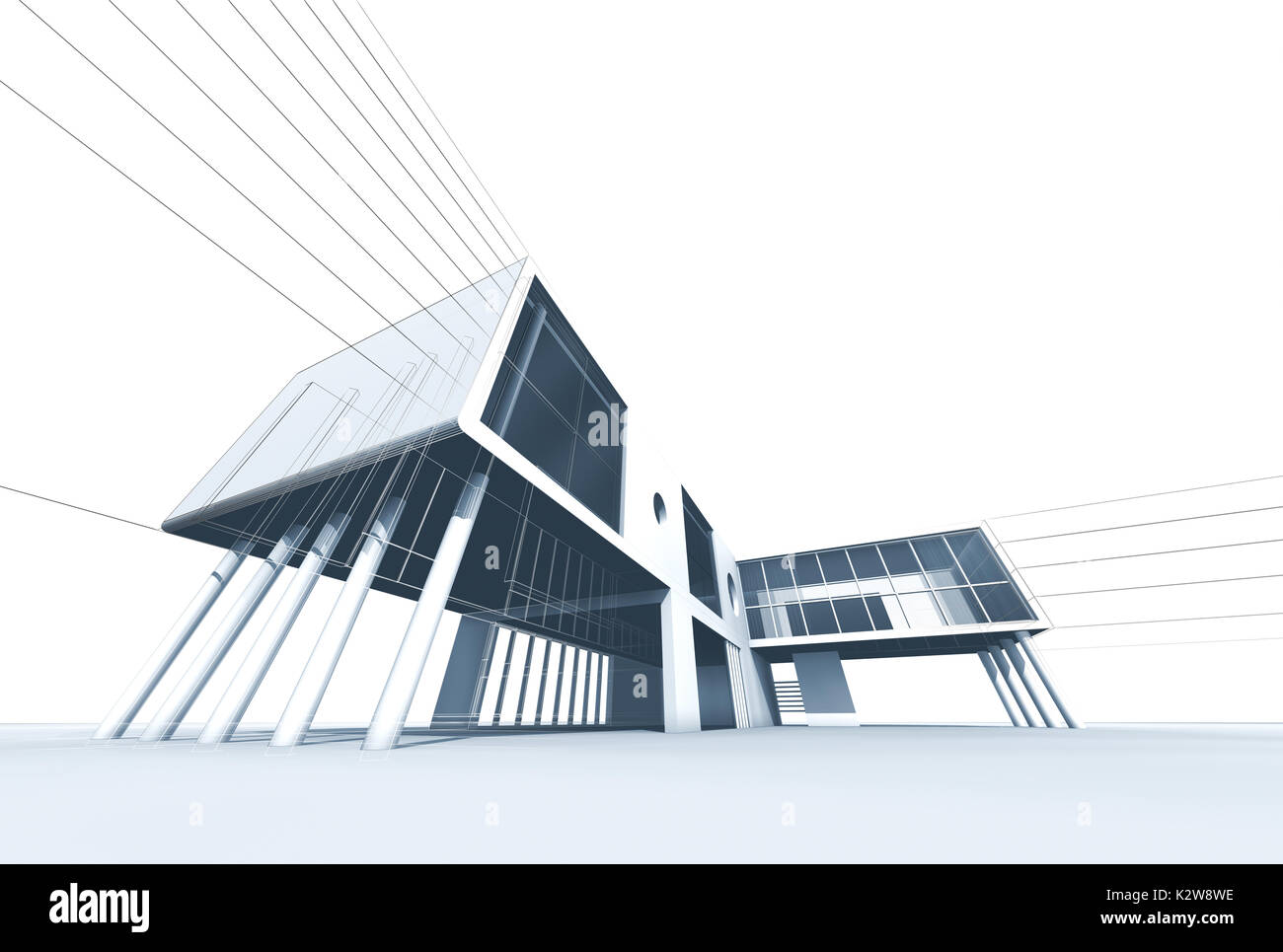 House construction 3d rendering Stock Photo - Alamy