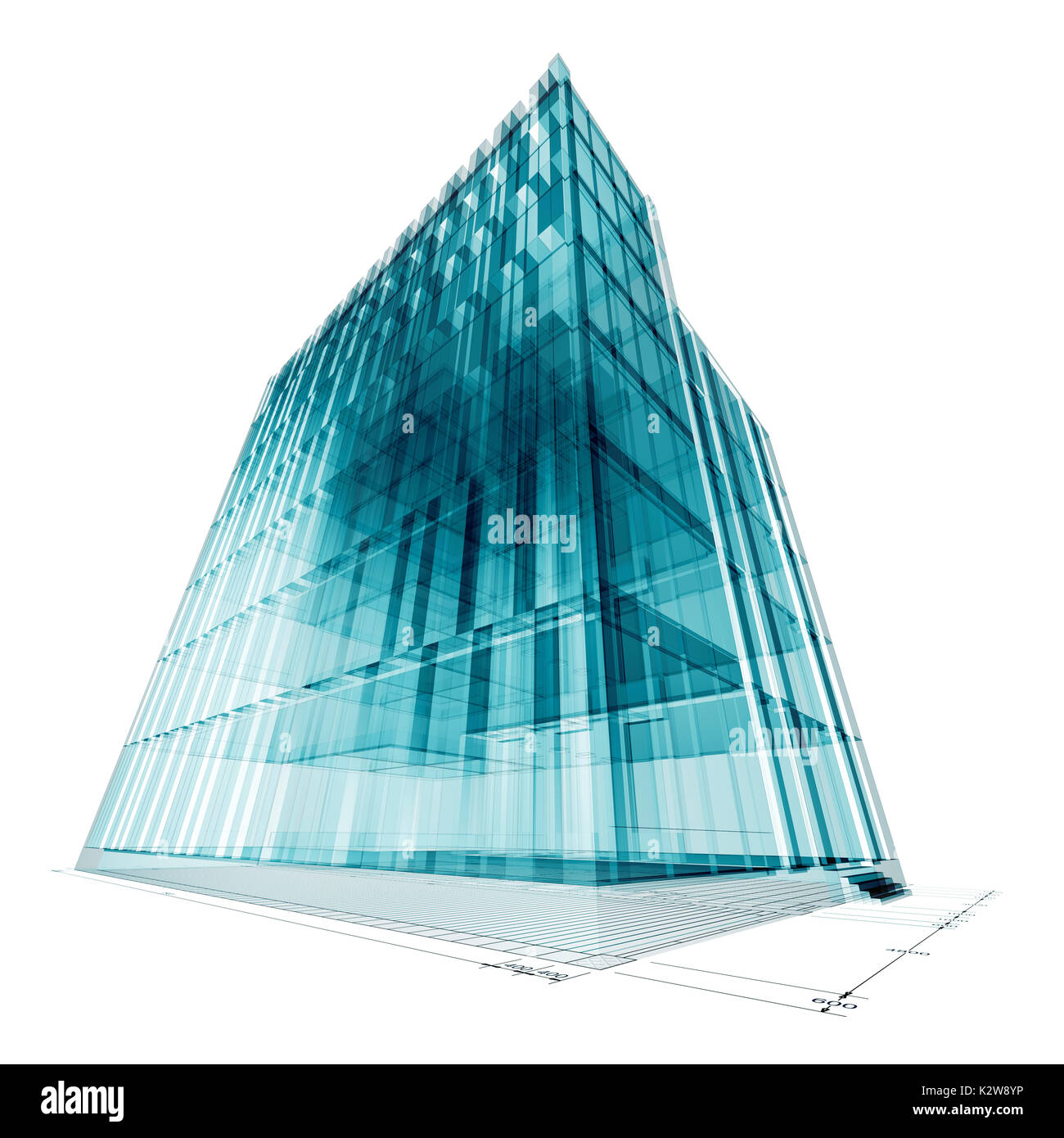 Skyscraper glass office building Cut Out Stock Images & Pictures - Alamy