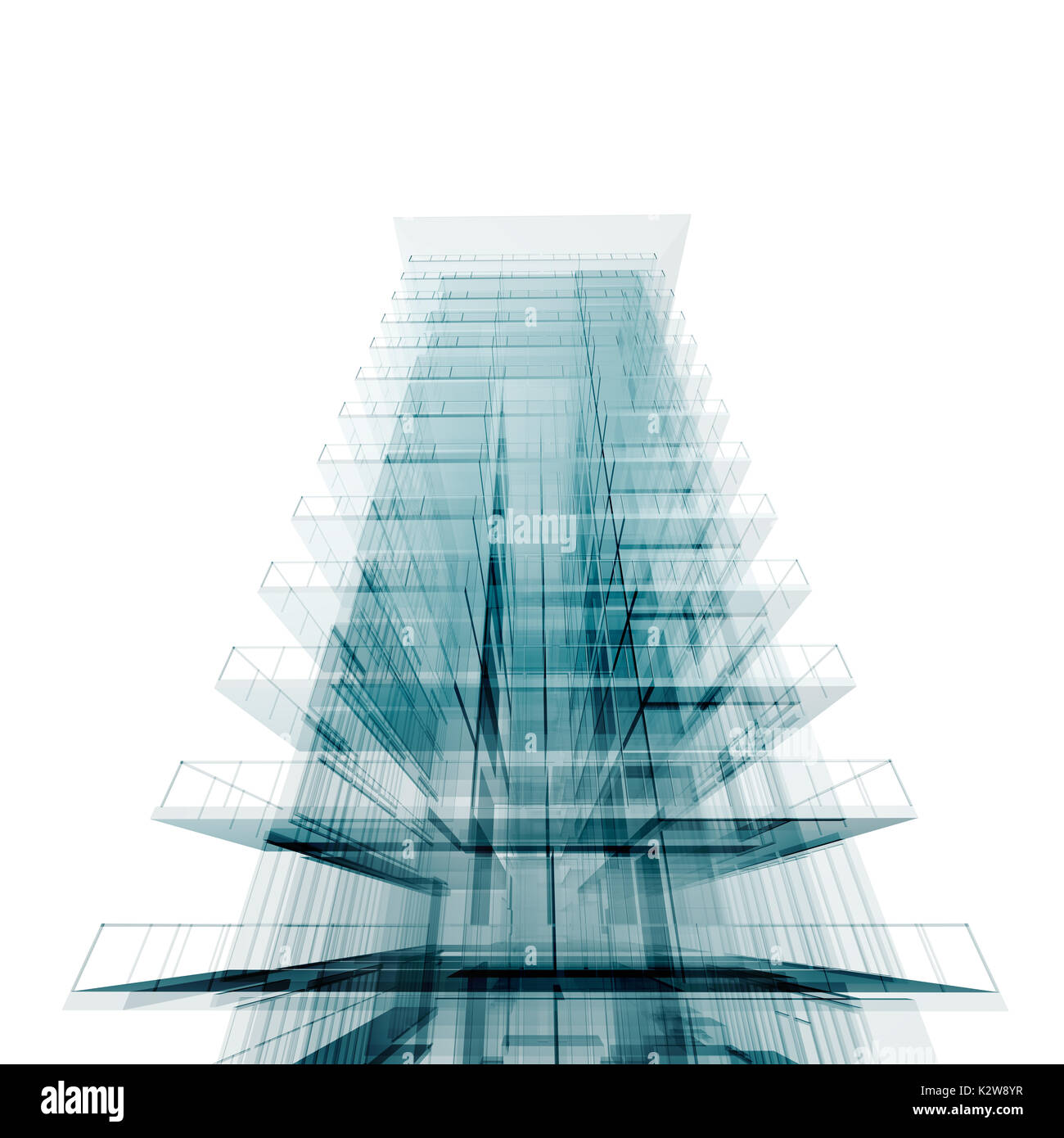 Perspective office 3d rendering Stock Photo - Alamy