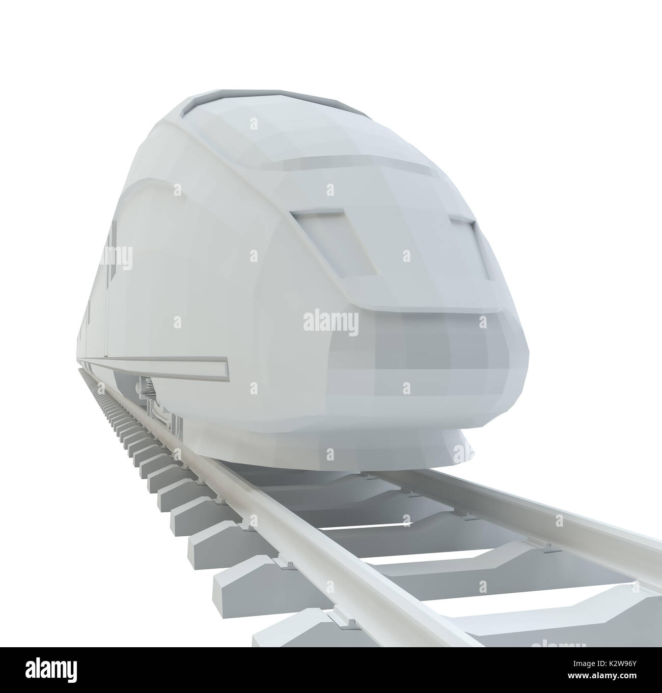 White high-speed train Stock Photo - Alamy
