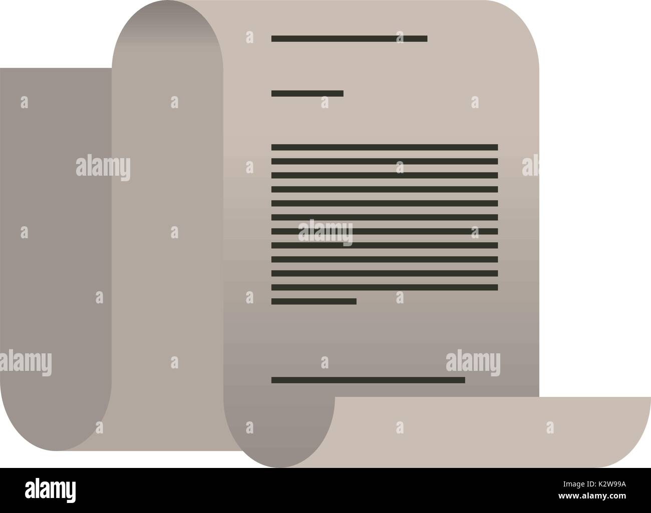 white background with continuously sheet contract document Stock Vector ...