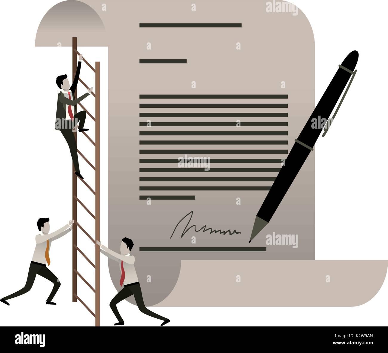 white background with businessman climbing wooden stairs in a big ...