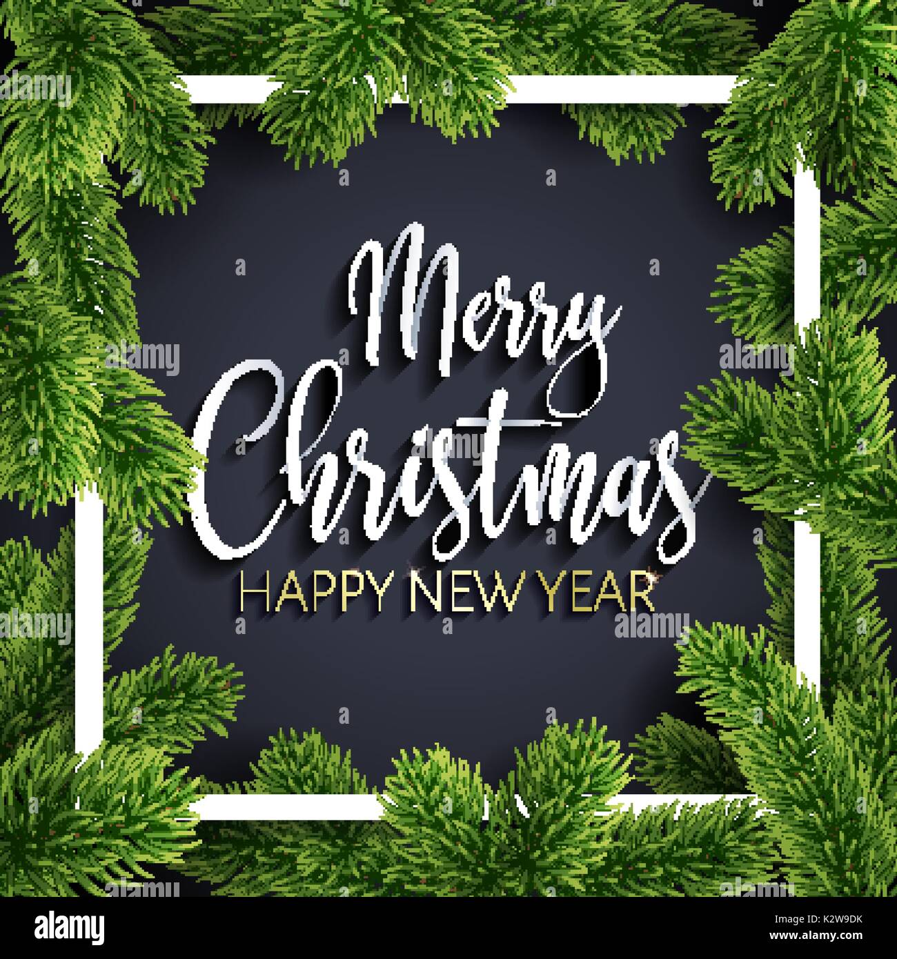 Elegant merry christmas typography Stock Vector Images - Alamy