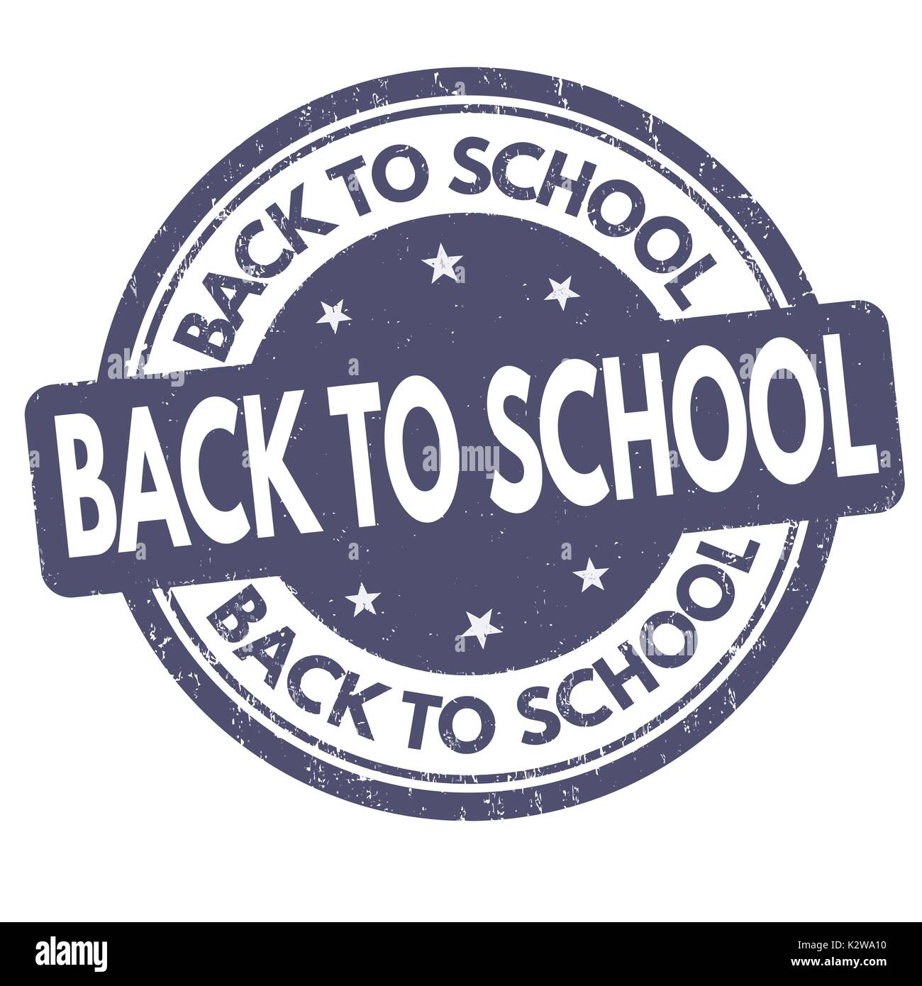 Back to school grunge rubber stamp on white, vector illustration Stock ...
