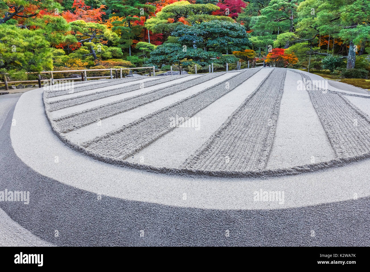 Sea of silver sand at Ginkaku-ji temple in Kyoto KYOTO, JAPAN ...