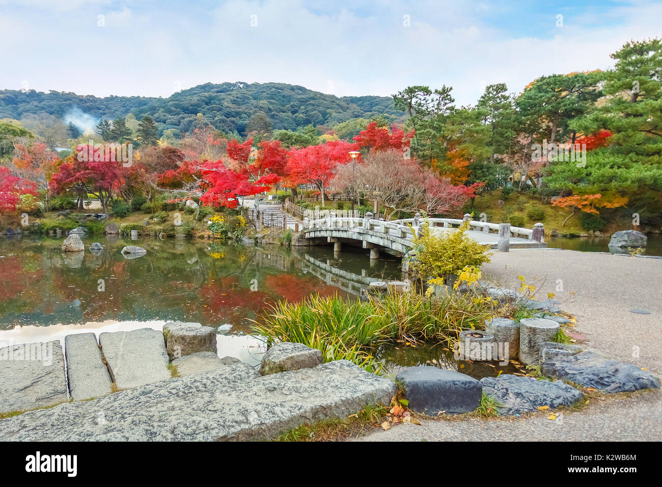 Maruyama Koen (Maruyama Park) in autumn, in Kyoto KYOTO, JAPAN ...