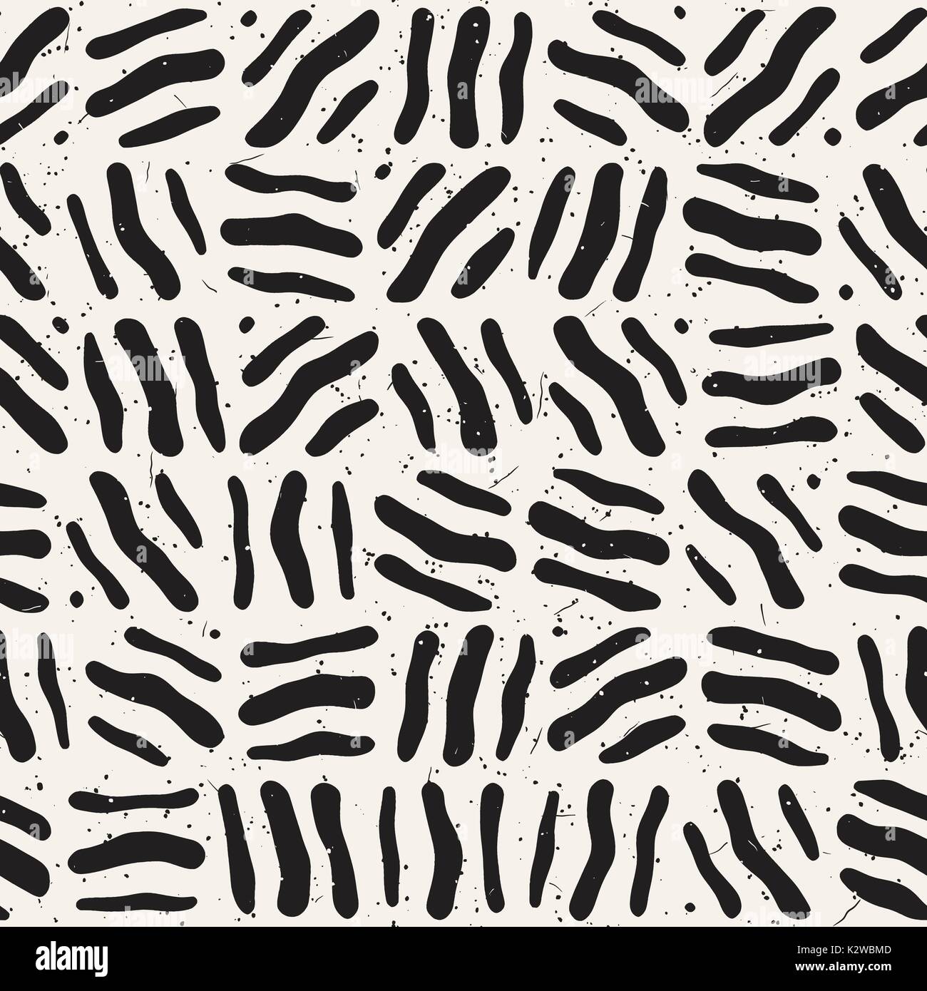Seamless freehand pattern. Vector abstract rough lines background. Hand ...
