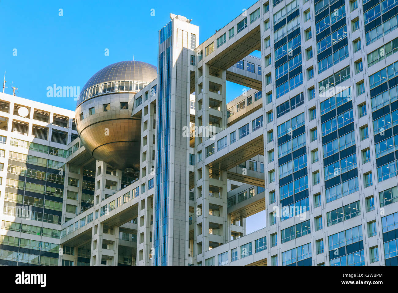 TOKYO, JAPAN - NOVEMBER 27 2015: Fuji T.V. headquarters, one of the ...