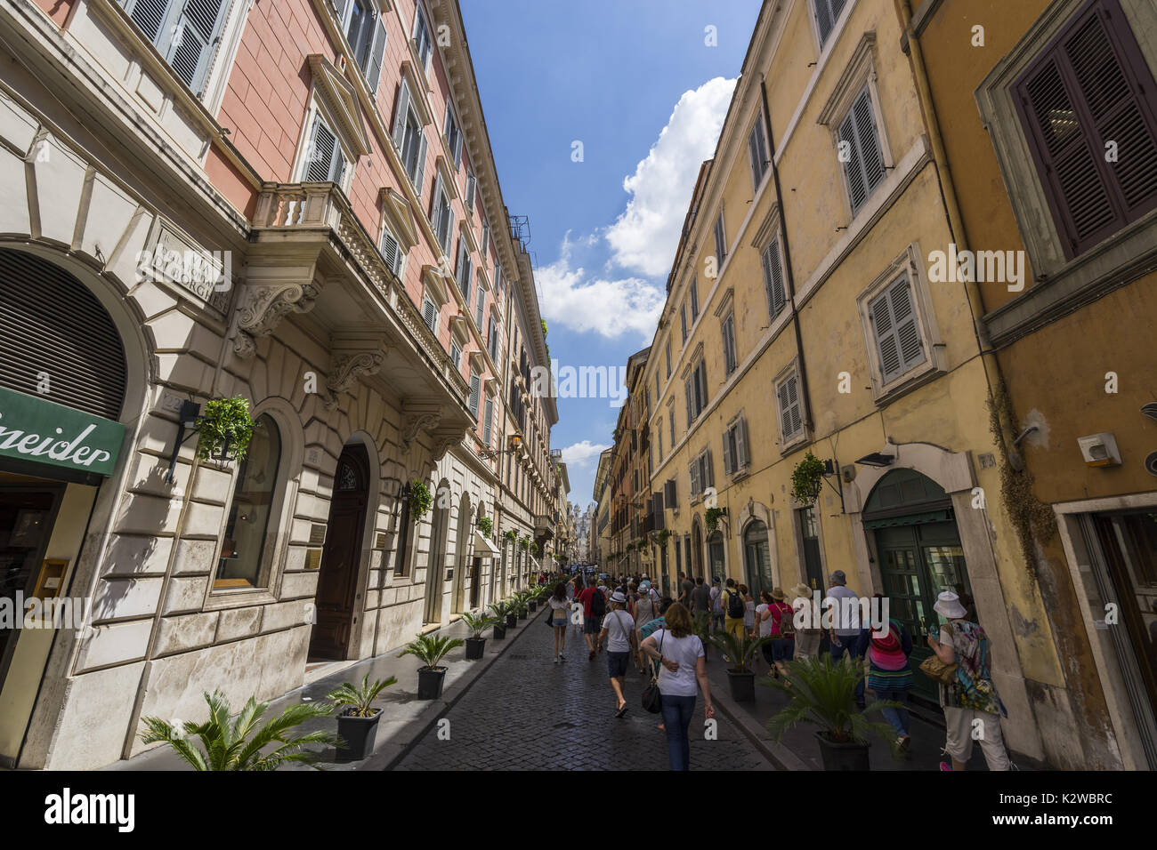 View of old cozy street in Rome, Italy. Architecture and landmark of ...