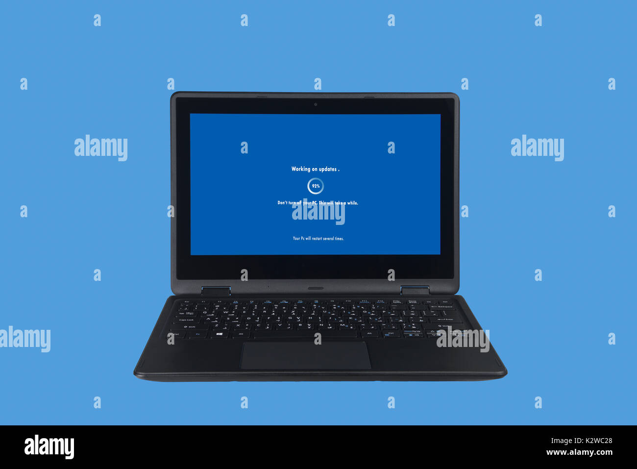 PC Laptop - upgrade installation of software. Working in progress. PC ...