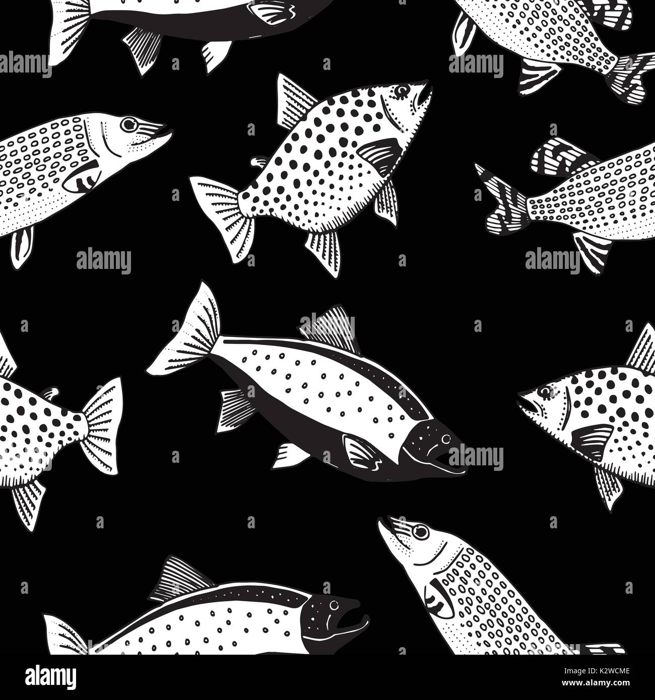 Fish Repeat pattern Surface print Stock Vector Image & Art - Alamy