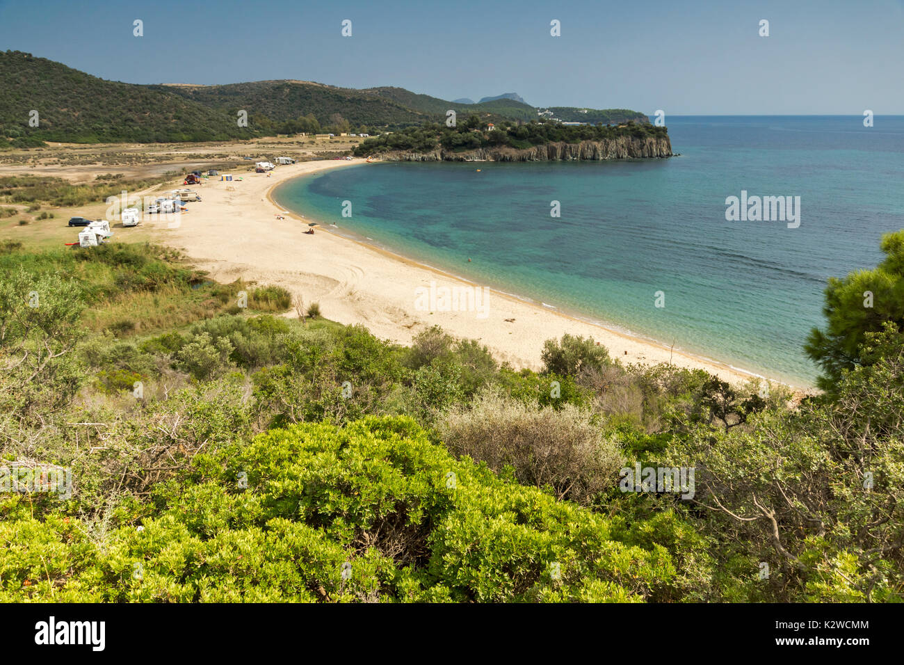 Azapiko Beach, Chalkidiki, Sithonia, Central Macedonia, Greece Stock ...