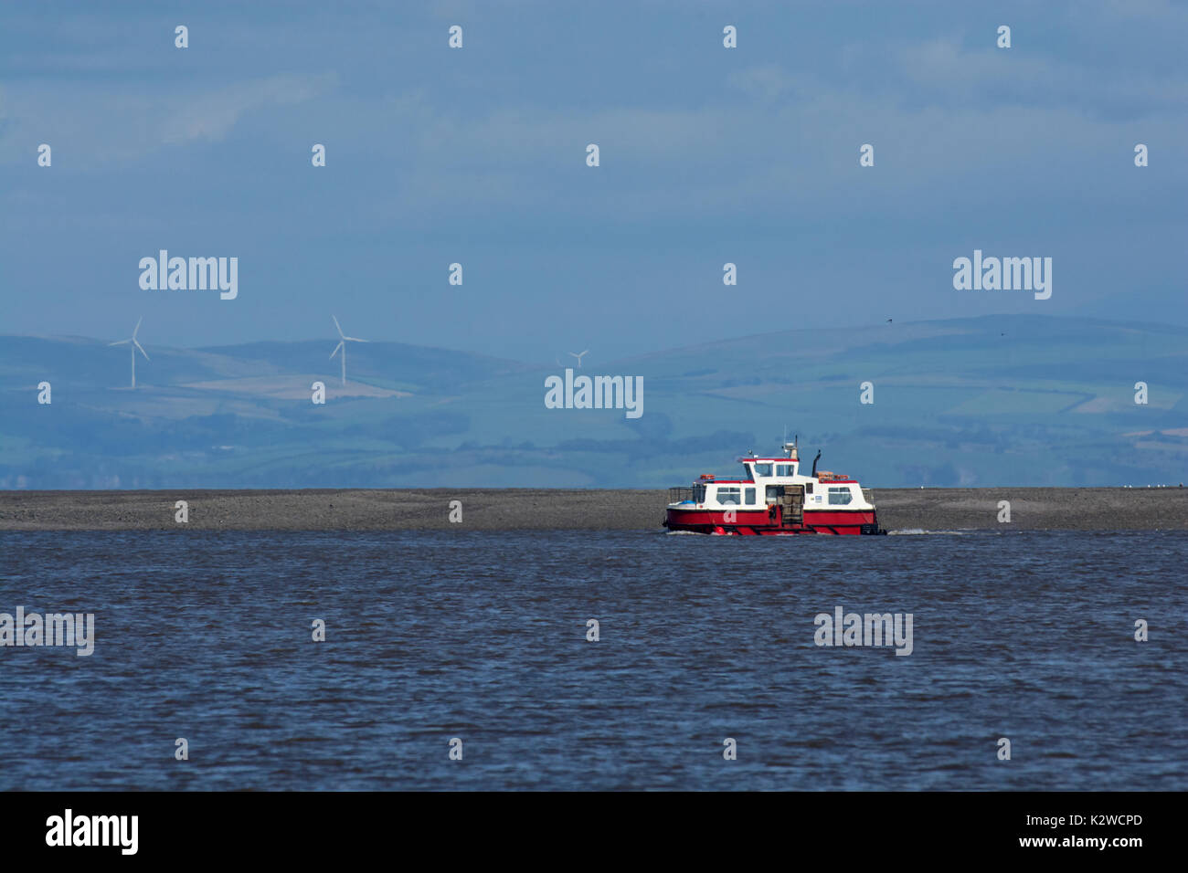 Wyre Estuary Ferry from Knott End to Fleetwood, Lancashire Stock Photo ...