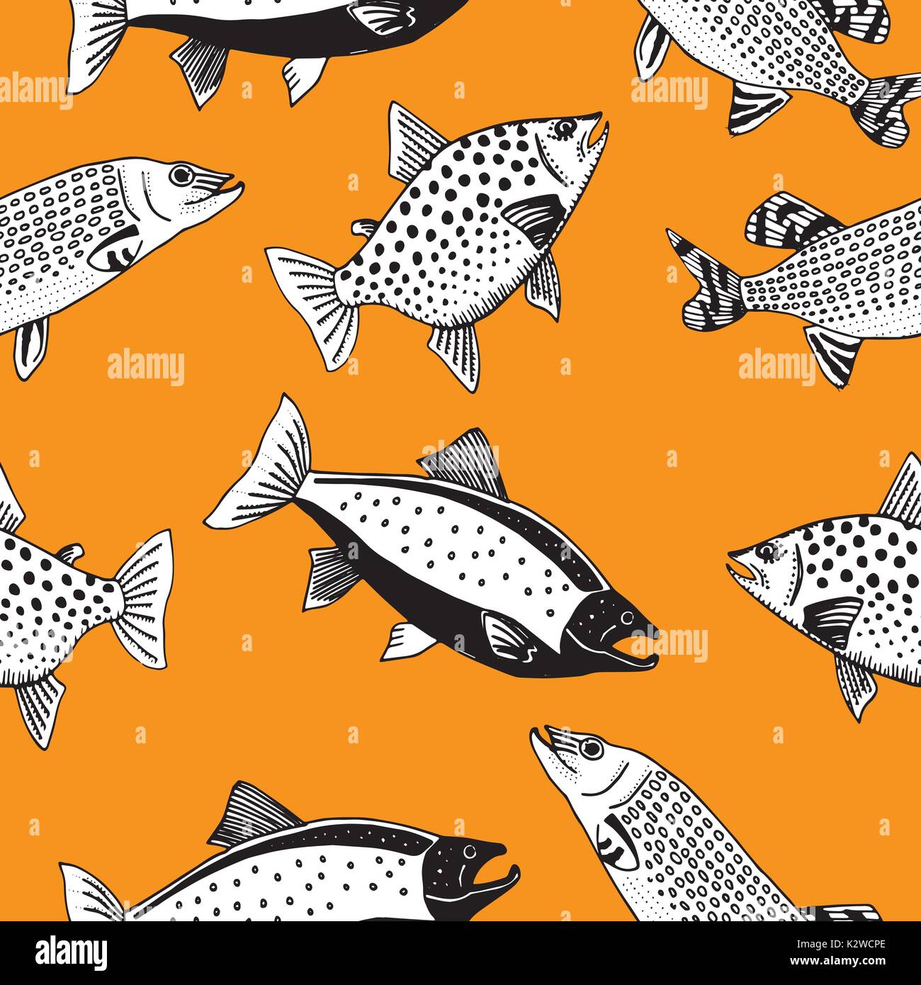 Fish Repeat pattern Surface print Stock Vector Image & Art - Alamy