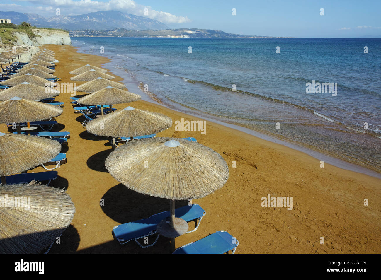 amazing view of Xi Beach,beach with red sand in Kefalonia, Ionian ...