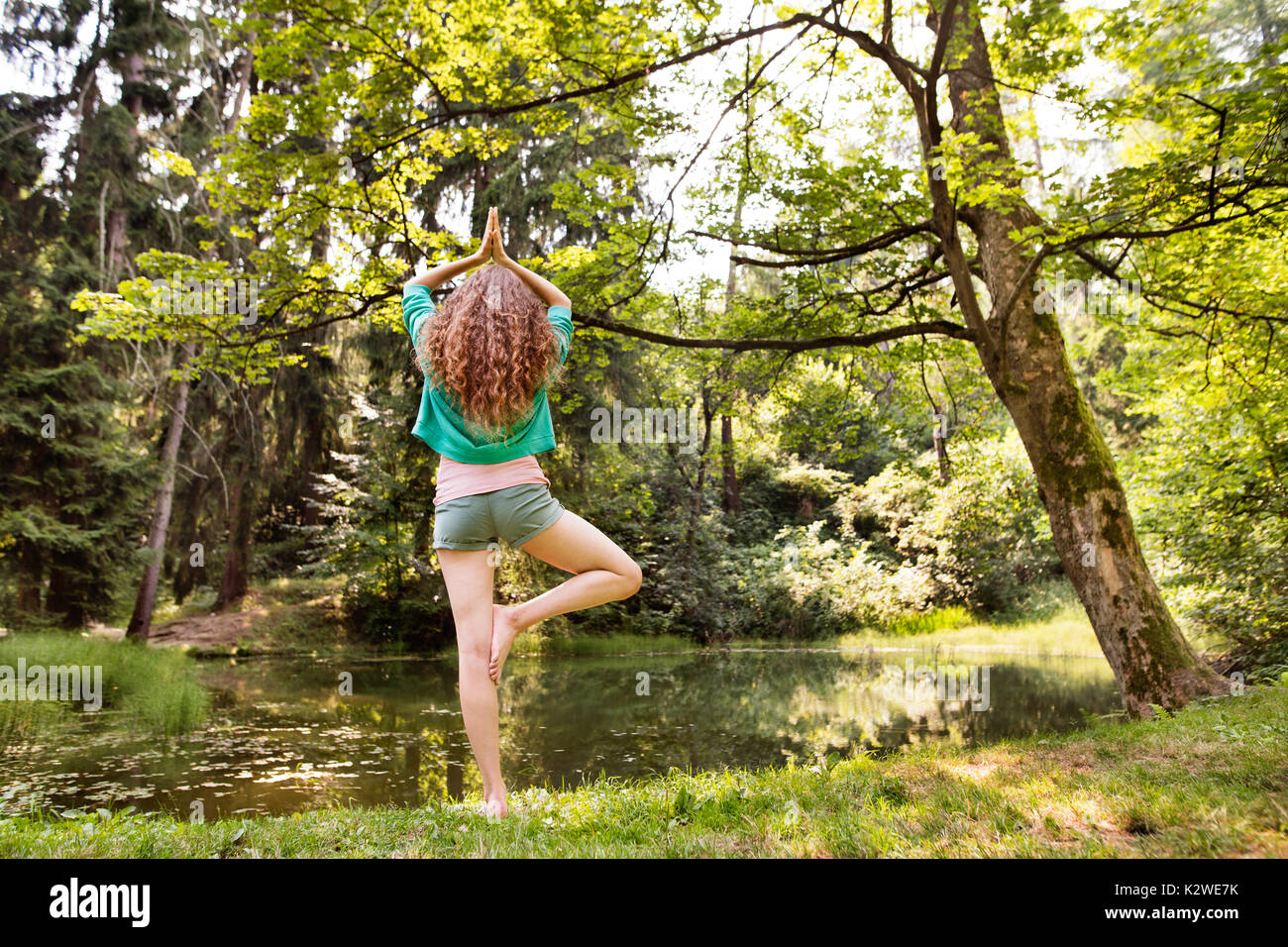 Back view beautiful teen girl hi-res stock photography and images - Alamy