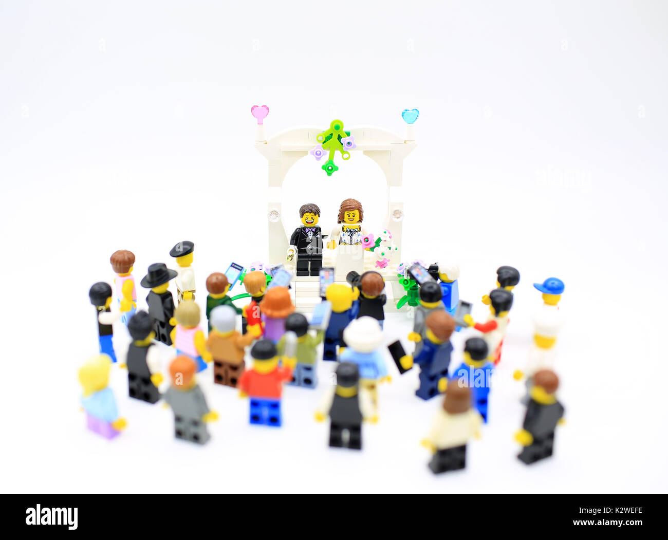 lego man wedding party Stock Photo - Alamy