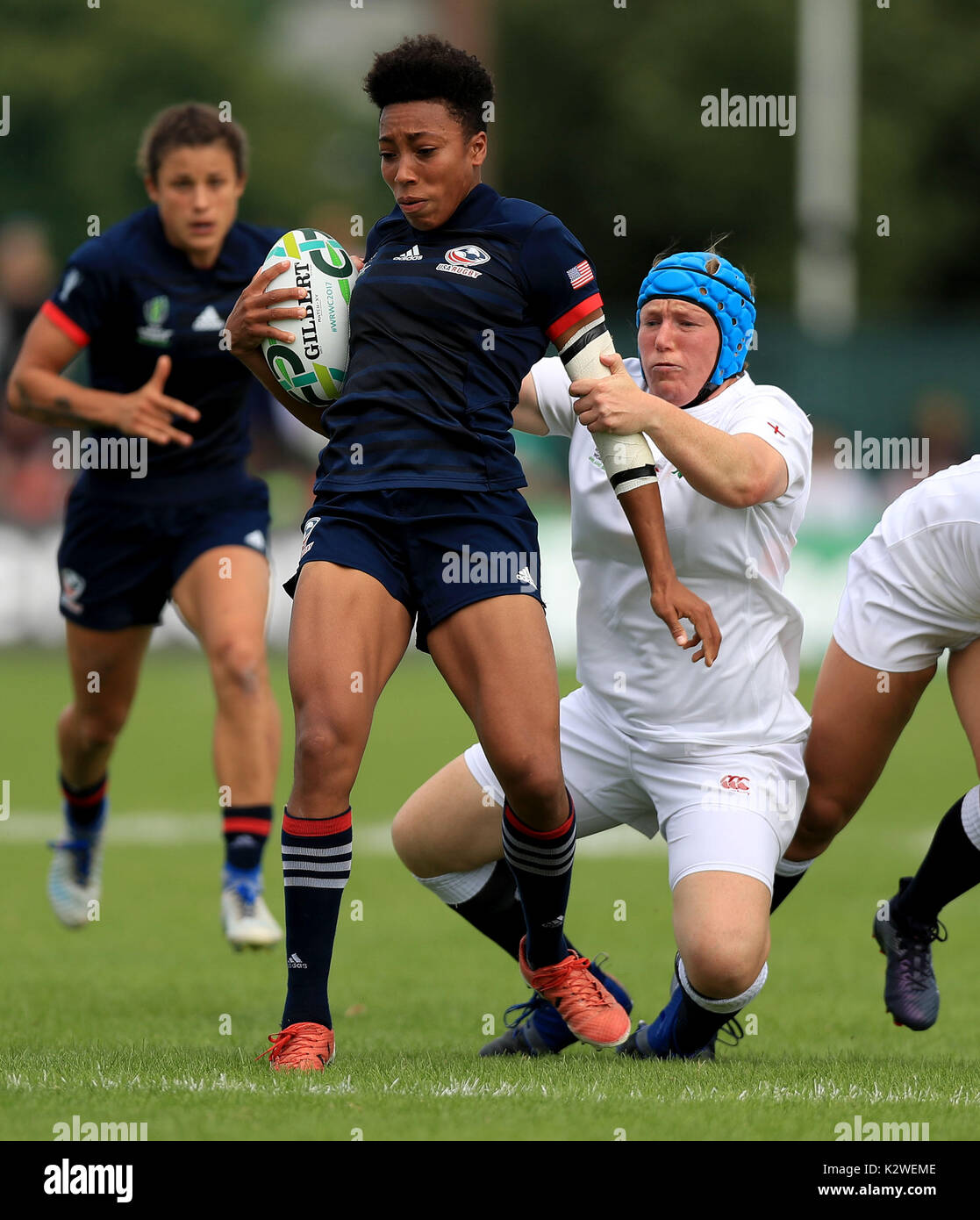 USA's Kris Thomas during the 2017 Women's Rugby World Cup, Pool B match ...