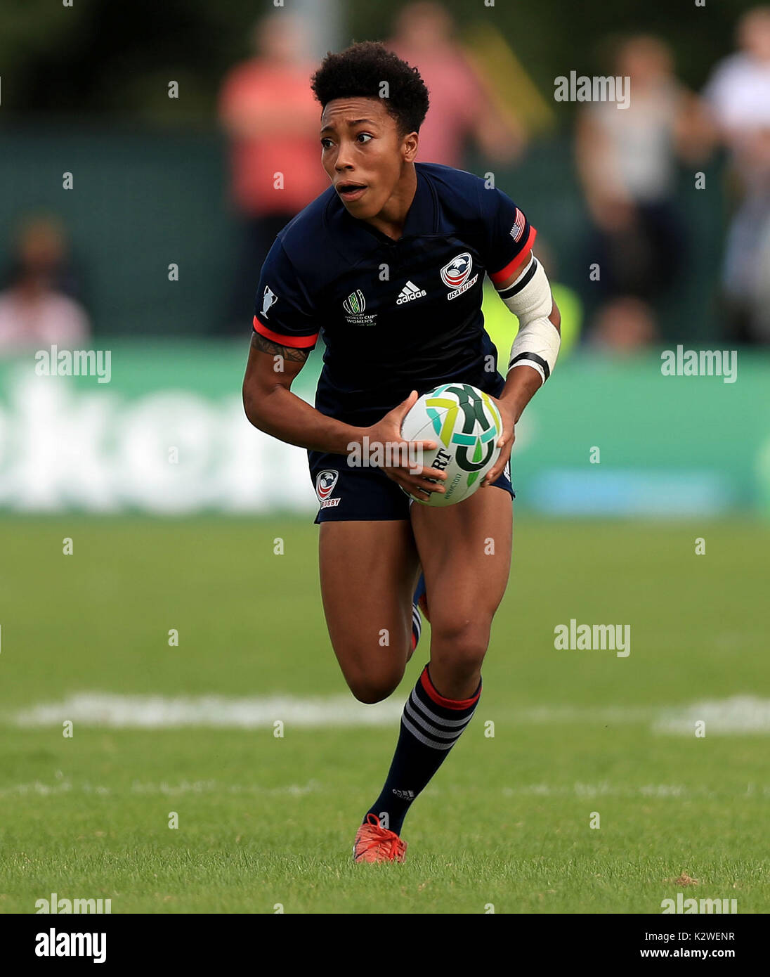 USA's Kris Thomas during the 2017 Women's Rugby World Cup, Pool B match ...