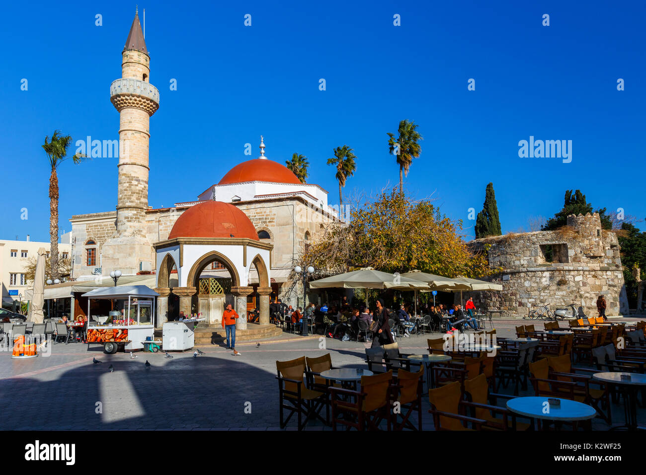 Mosque in the main square of Kos town, Greece Stock Photo - Alamy