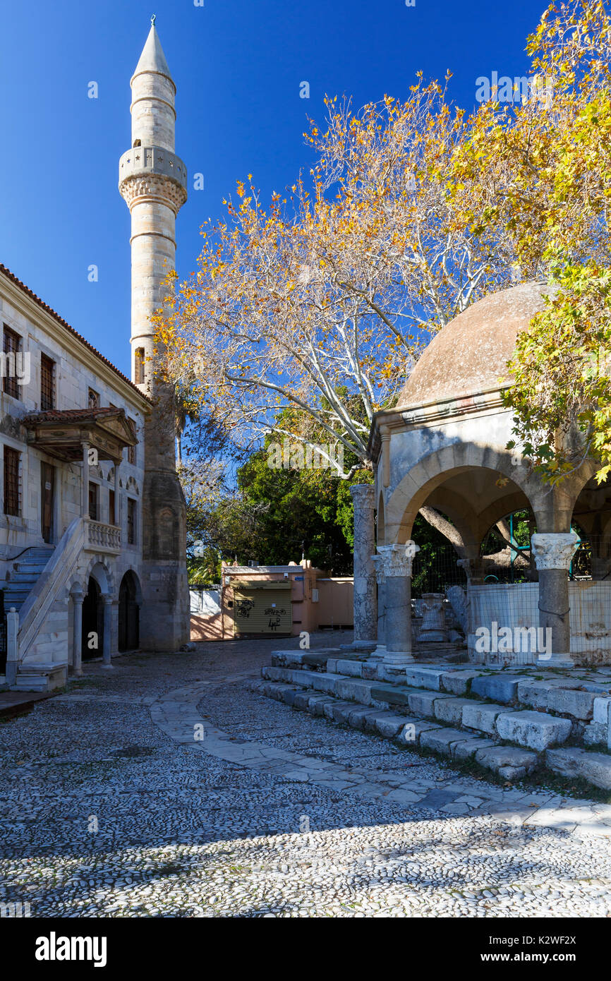 Mosque in a square in Kos town, Greece Stock Photo - Alamy