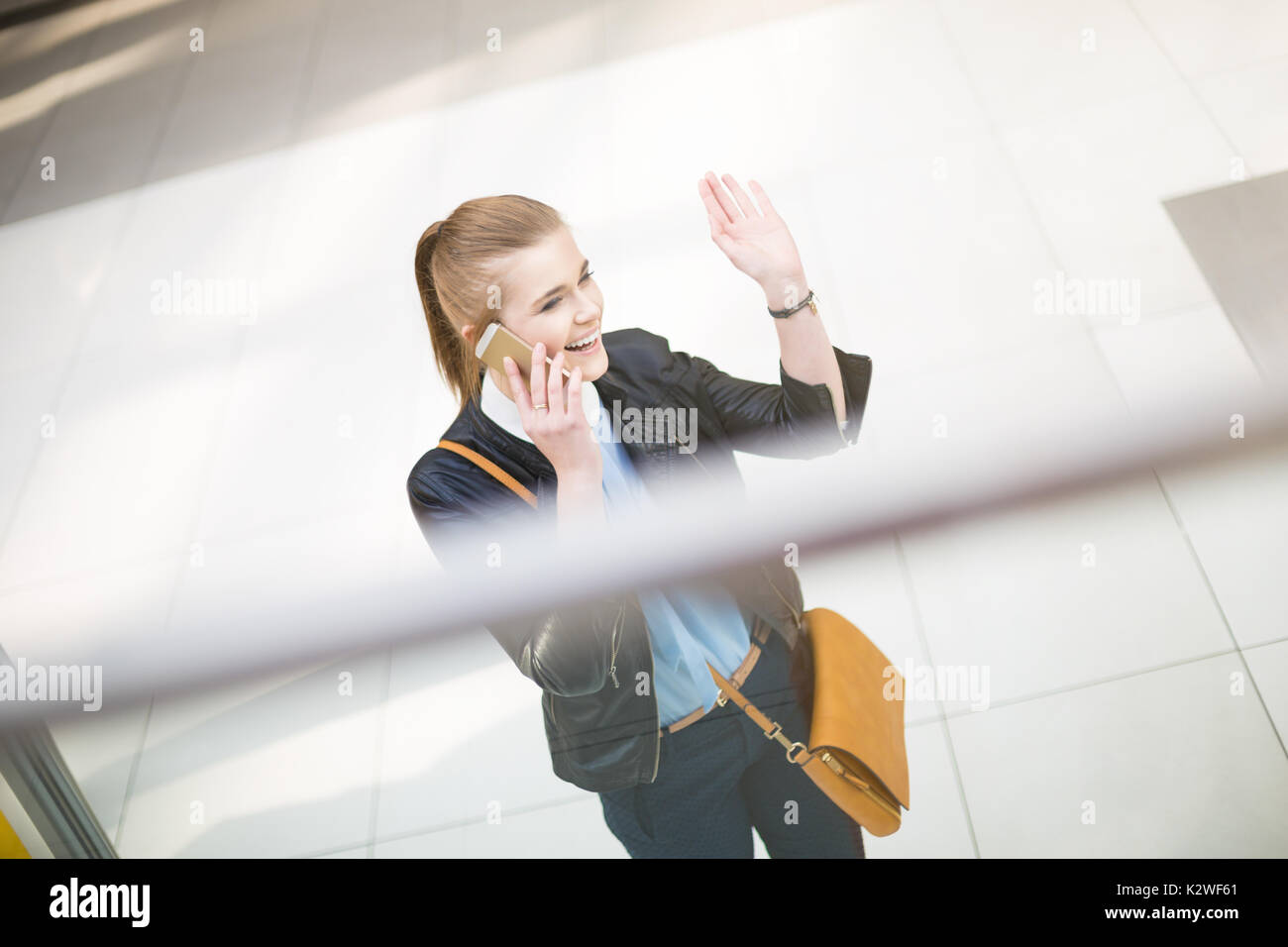 Waving hand while talking hi-res stock photography and images - Alamy