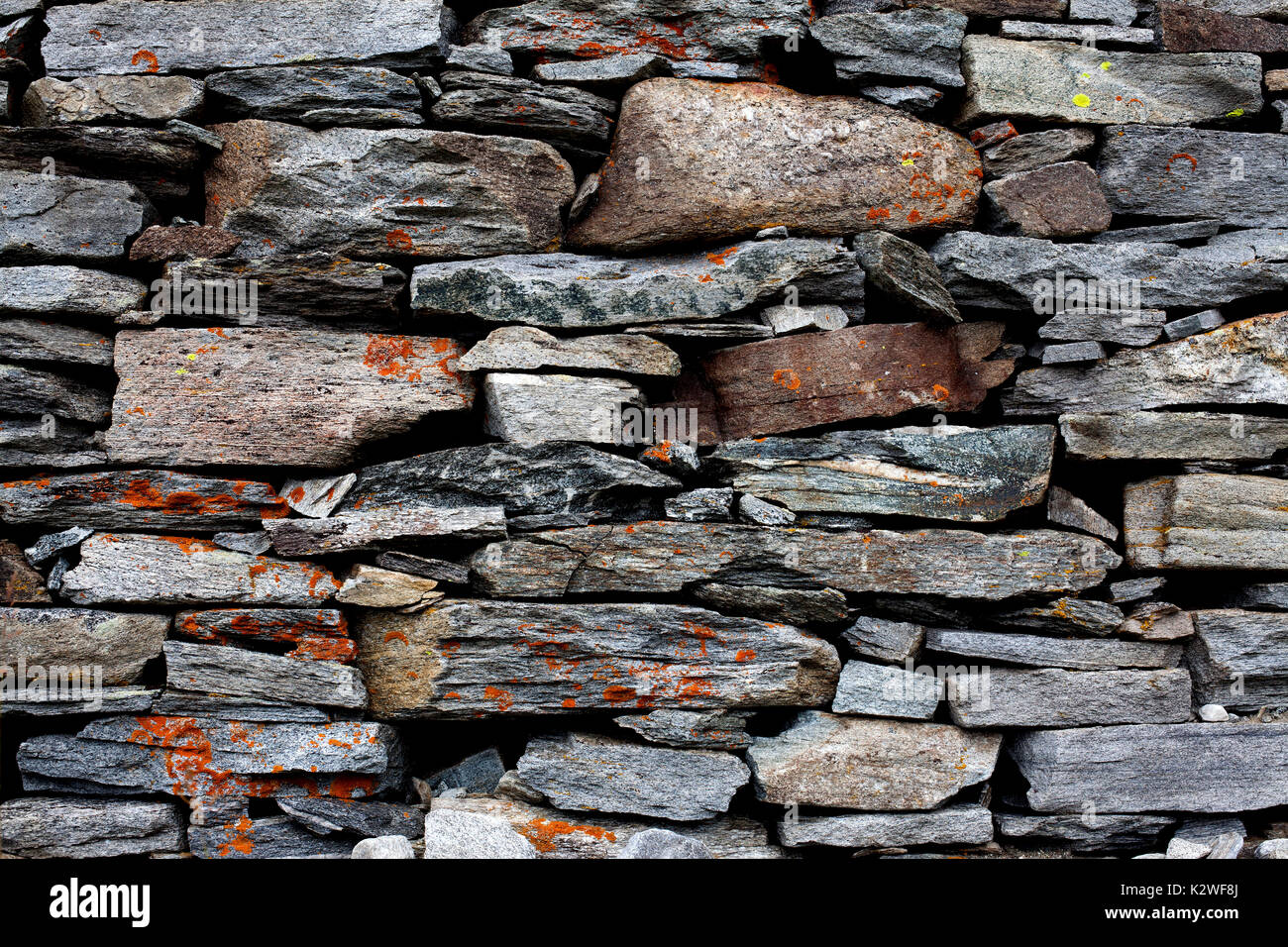 Dry stone wall detail, Switzerland Stock Photo - Alamy