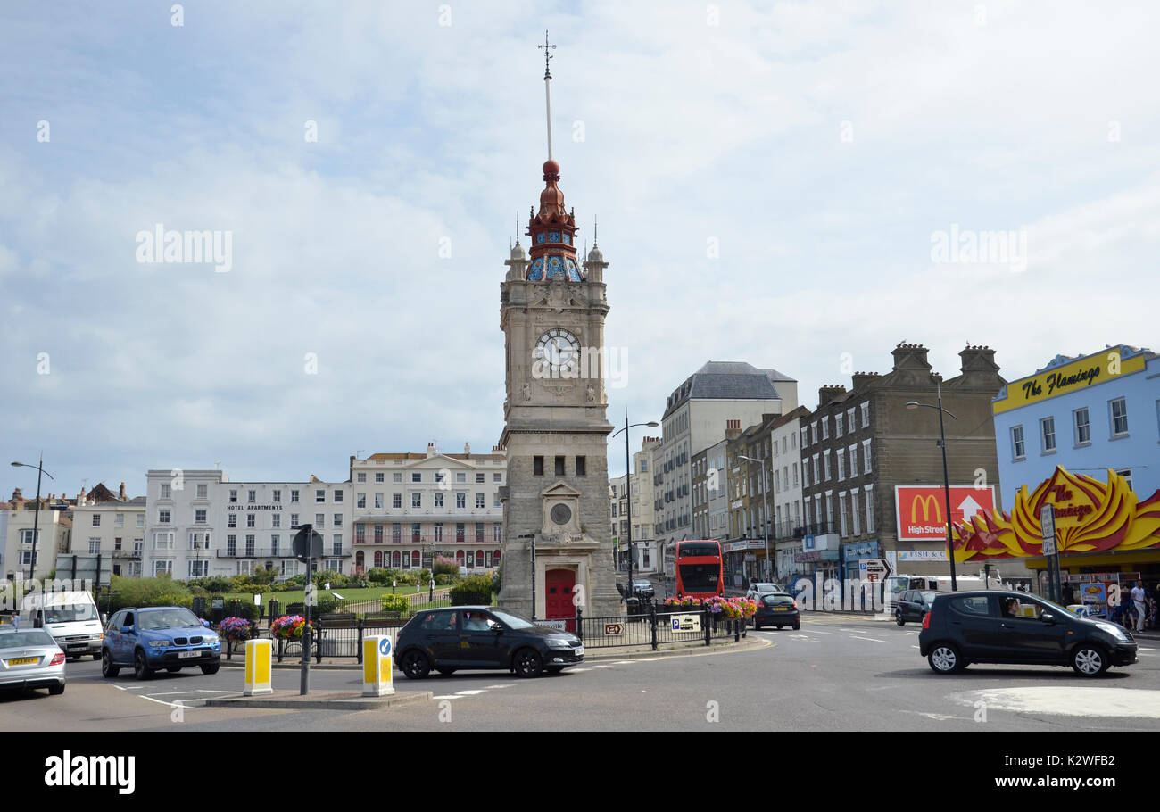 The clock tower in the centre of Margate, Kent Stock Photo - Alamy