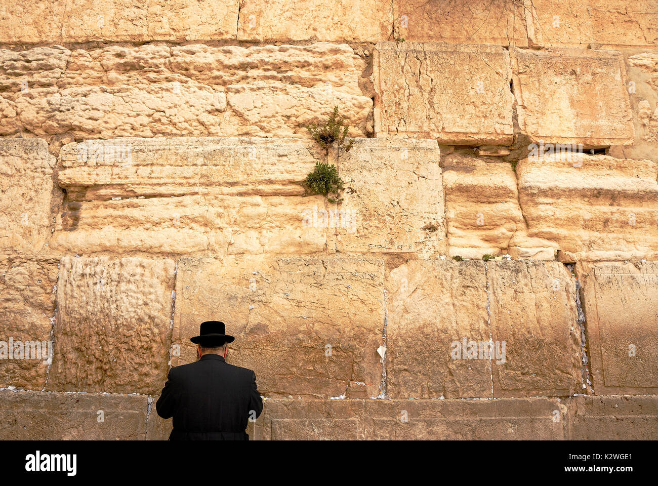 Jews praying at the Wailing Wall (Western Wall) in Jerusalem. Israel ...