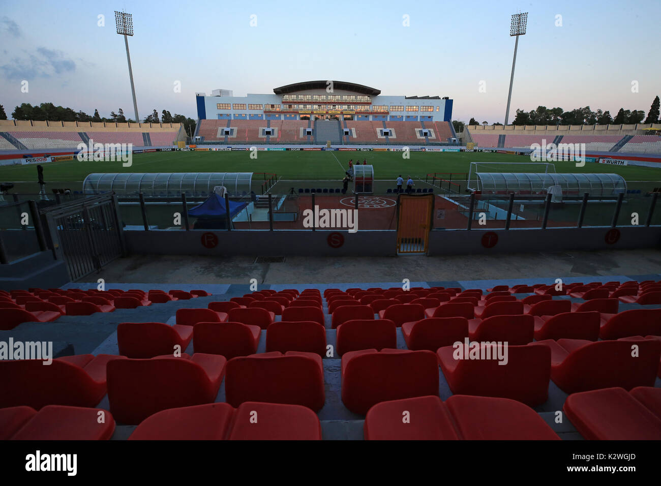A general view of the National Stadium in Ta' Qali, Malta, wher England ...