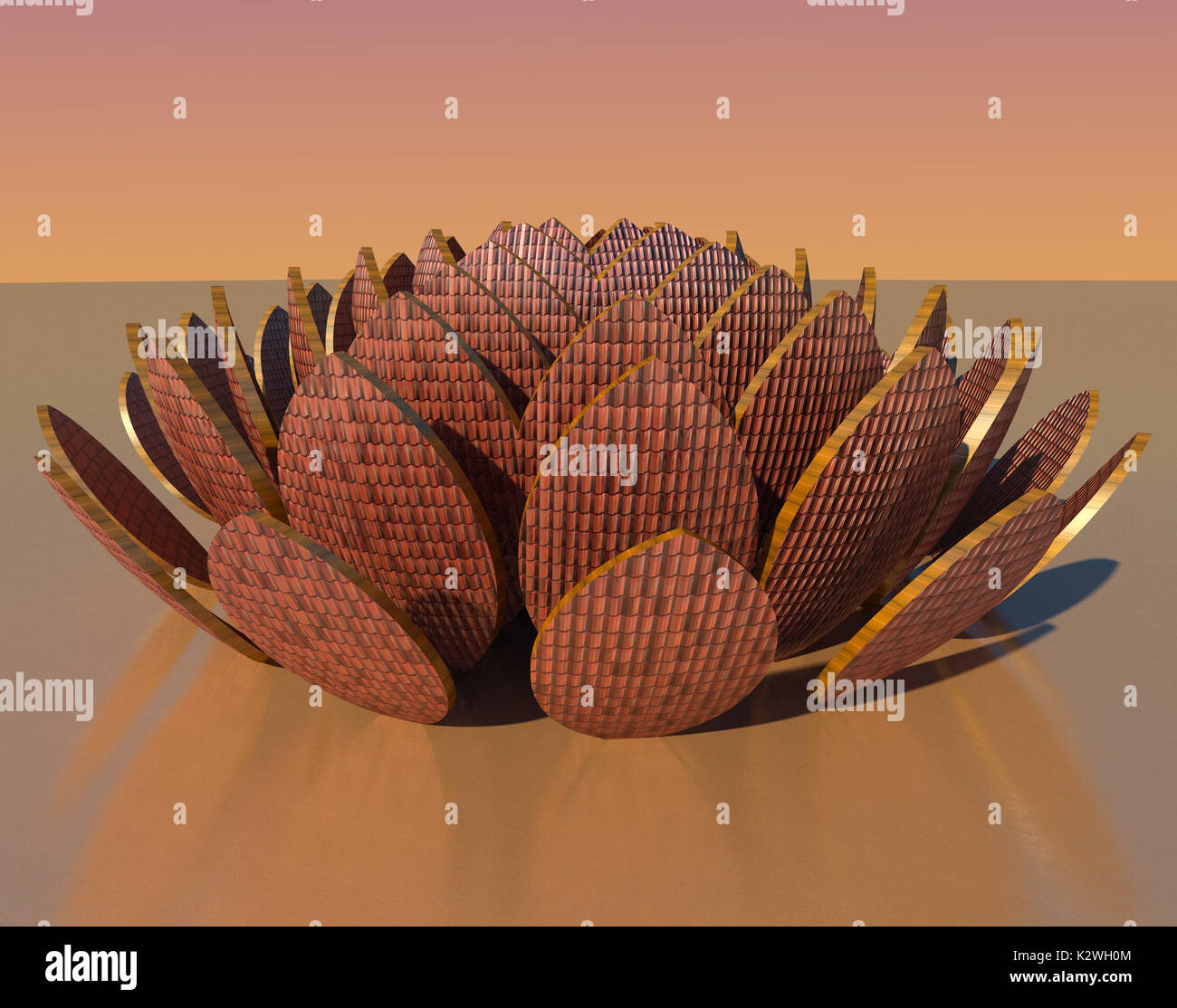 Desert flower 2. Gradient sky background. Collection Stock Photo - Alamy