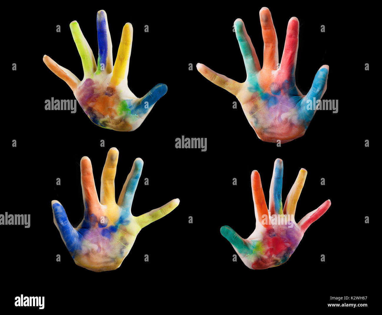 Children painted fingers hi-res stock photography and images - Alamy
