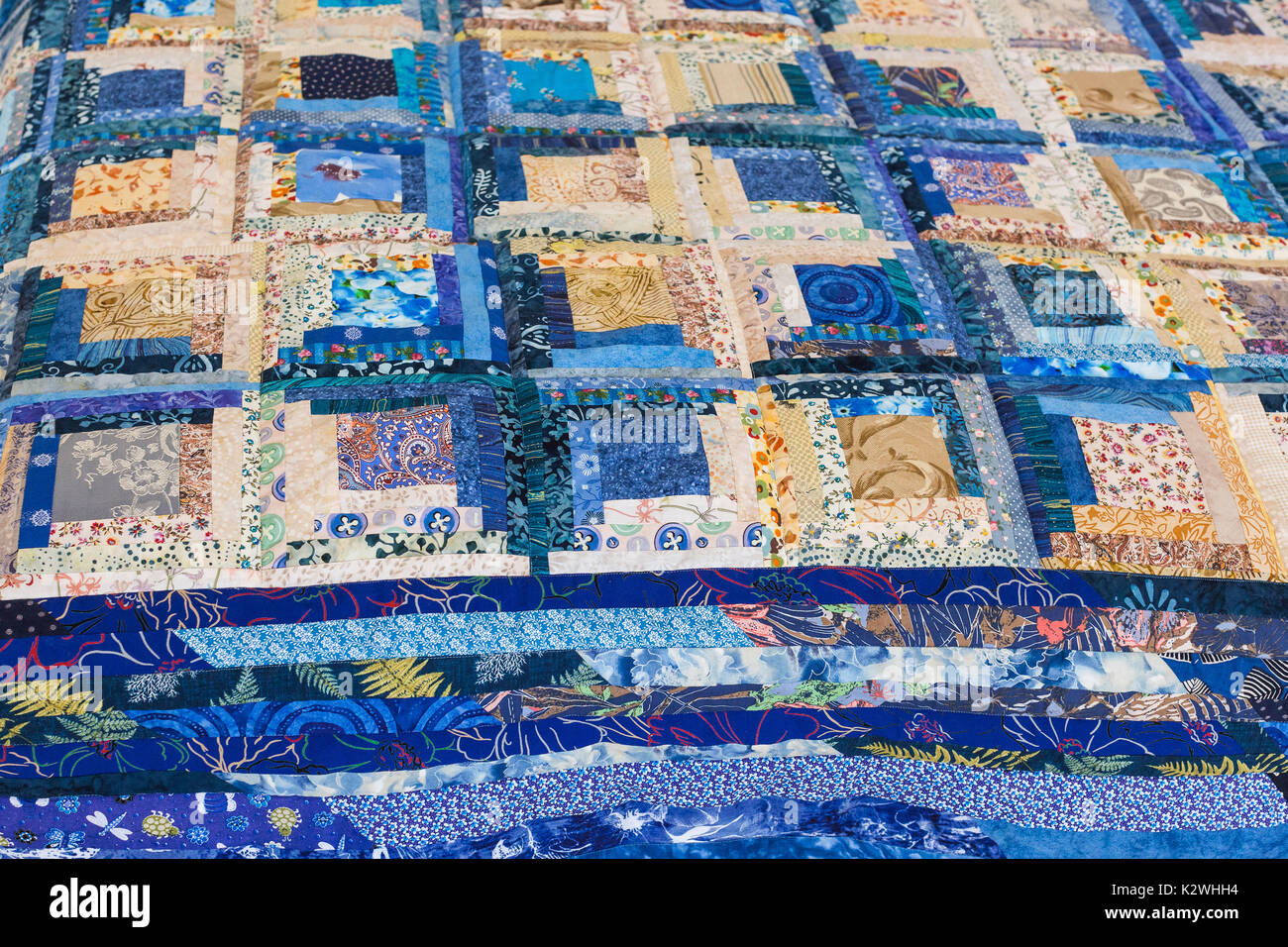 needlework, hobby, tradition concept. countless swatches on a vintage ...