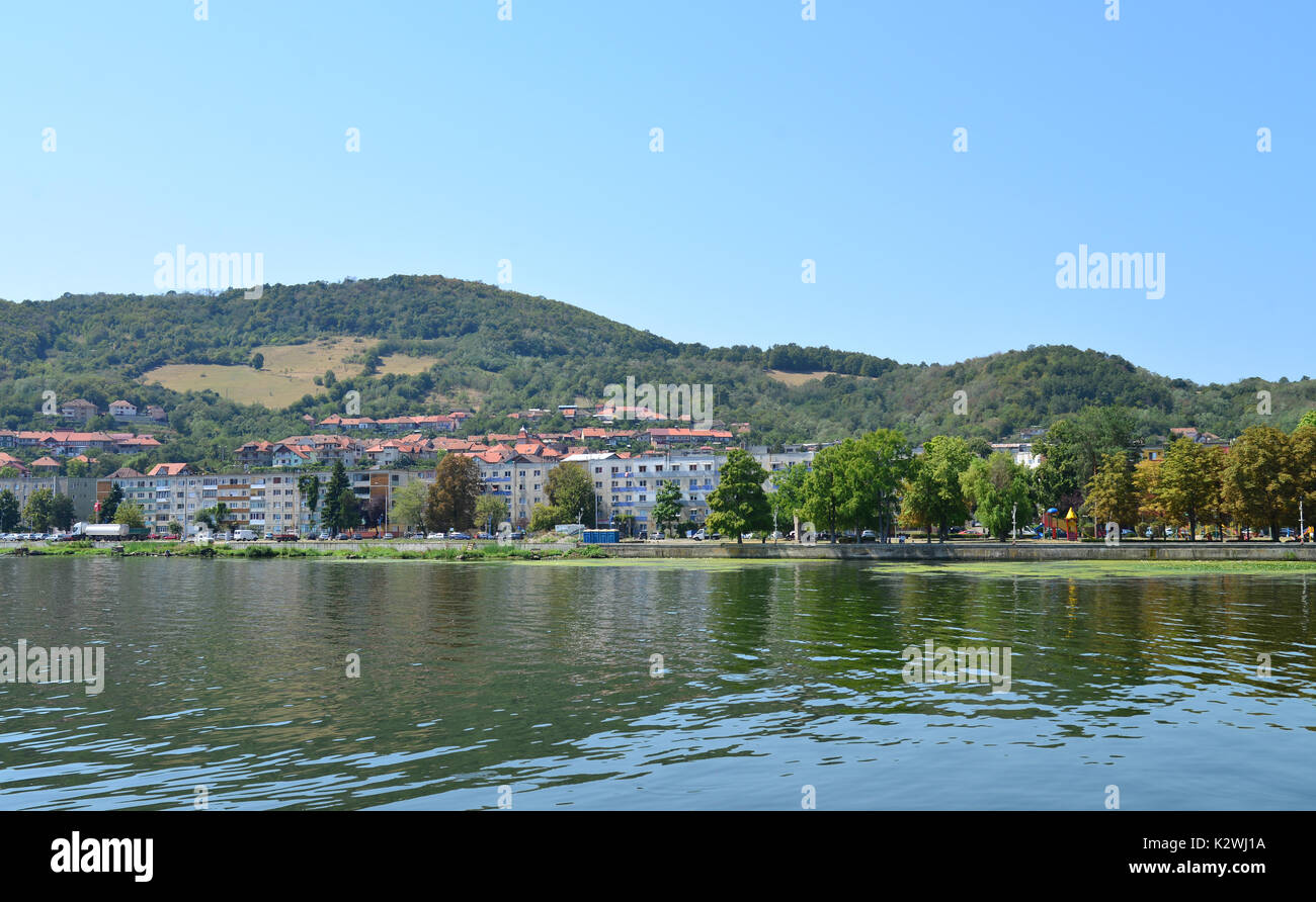 Orsova town Romania Danube river landscape panorama Stock Photo - Alamy