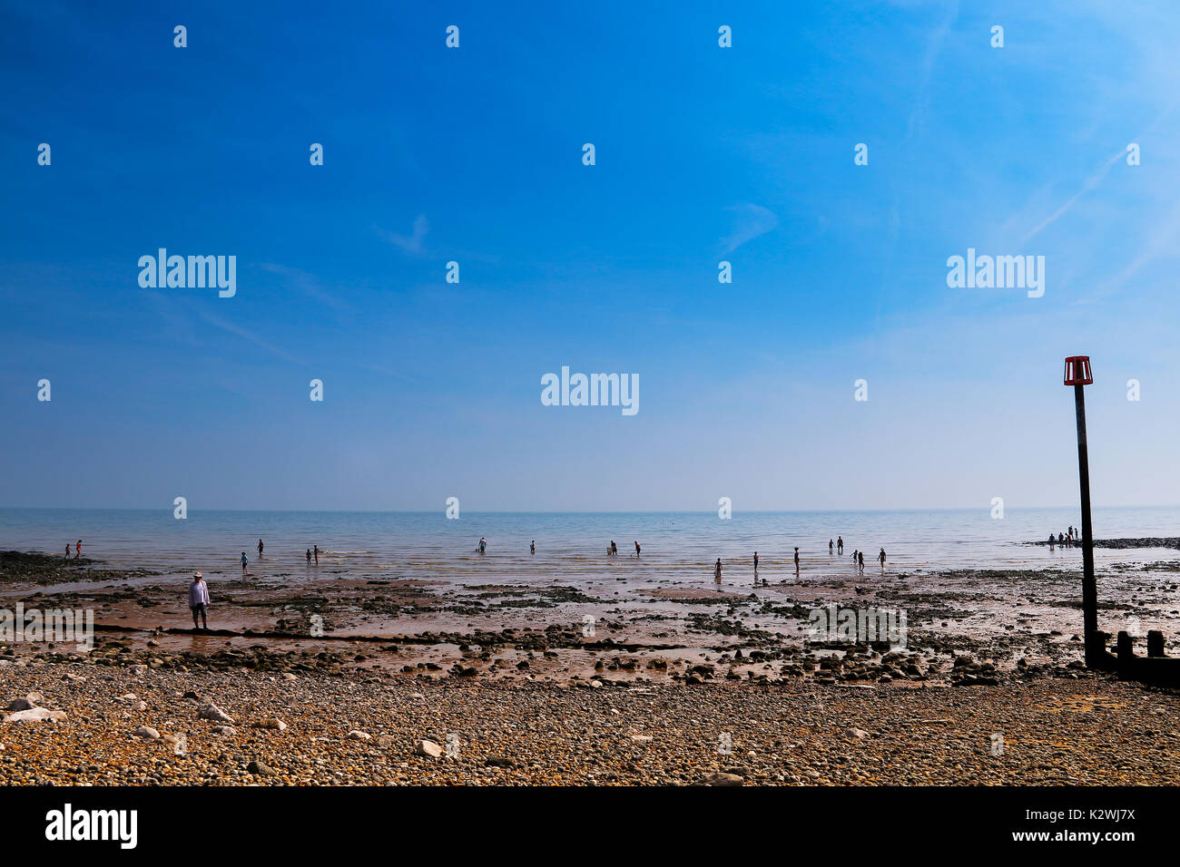 Kingsdown, Kent at low-tide Stock Photo - Alamy