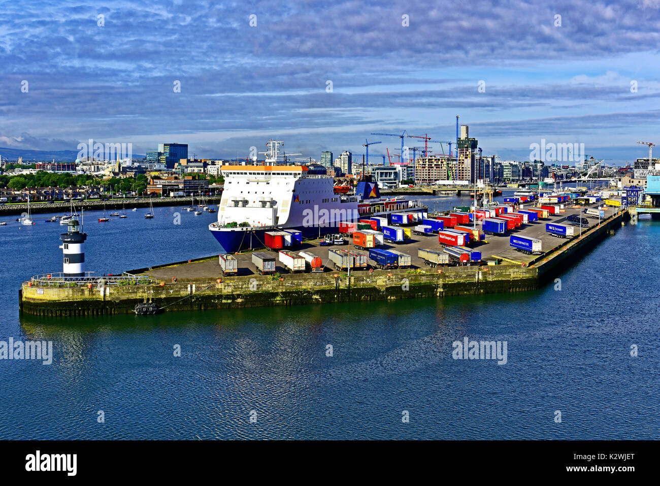 Dublin Ireland Dublin city and docks harbour Stock Photo - Alamy