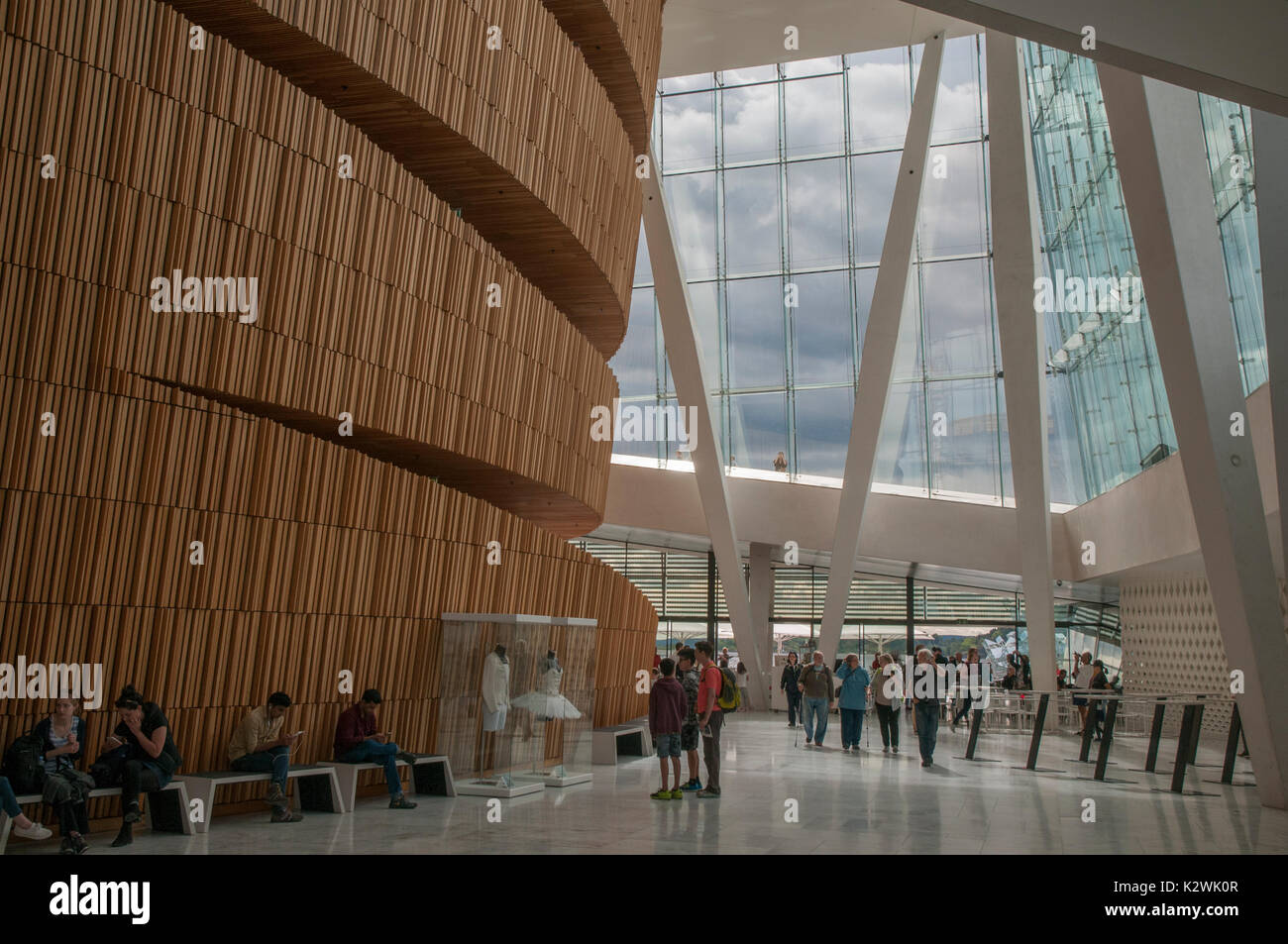 The foyer of Oslo Opera House, home of The Norwegian National Opera and ...