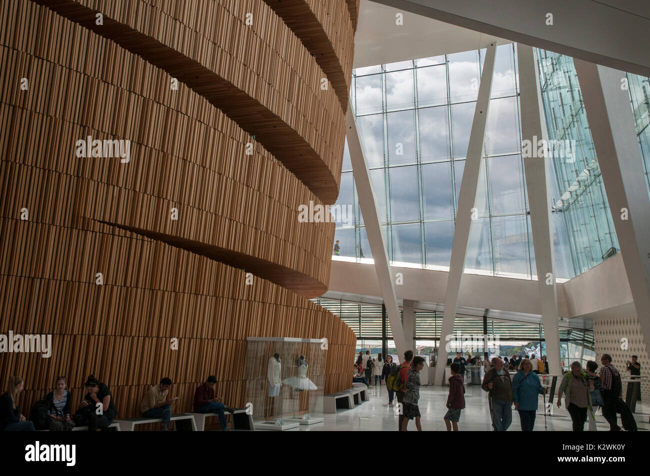 The foyer of Oslo Opera House, home of The Norwegian National Opera and ...