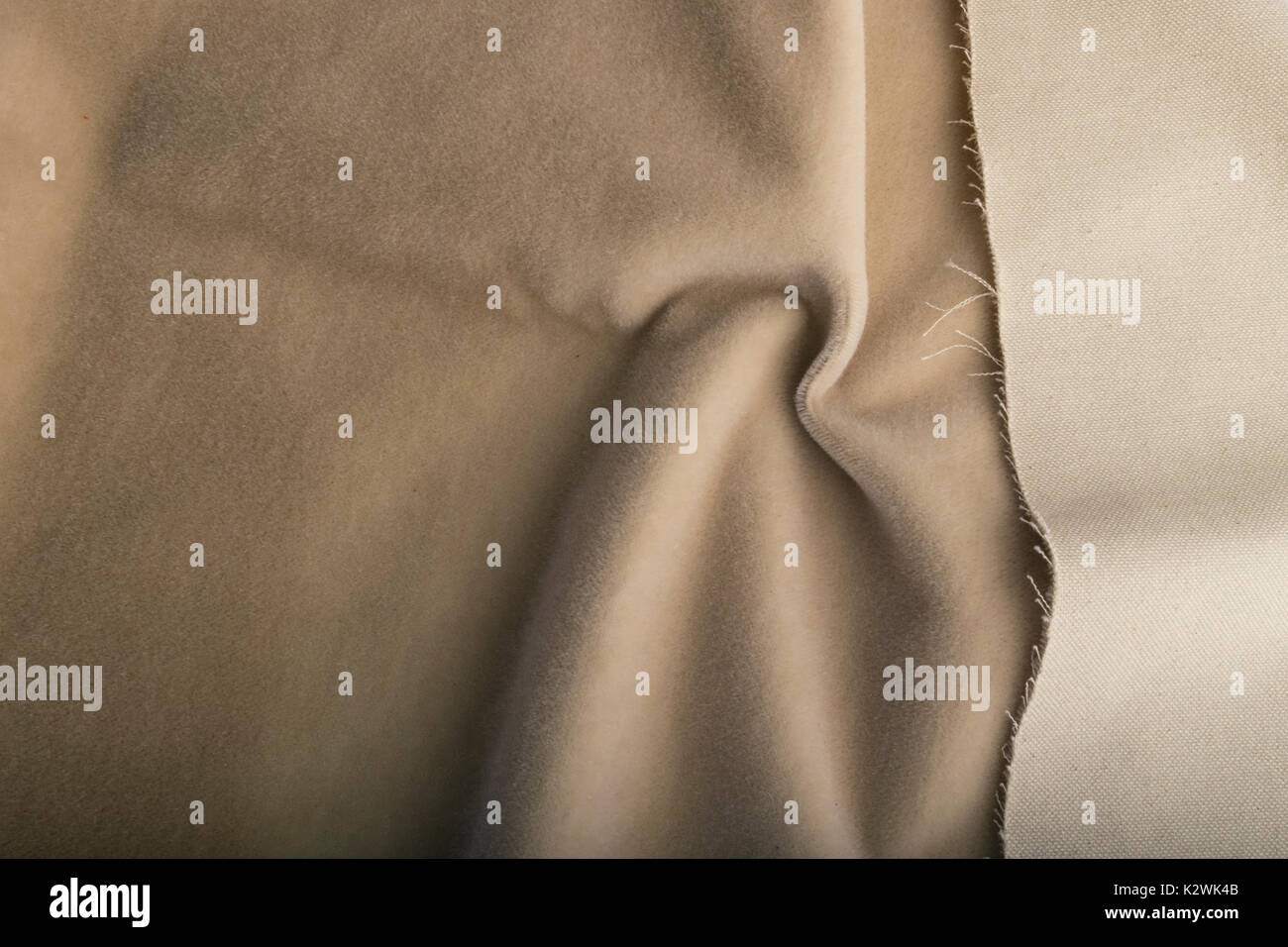 Velour beige fabric textile background. with velvet effect Stock Photo ...