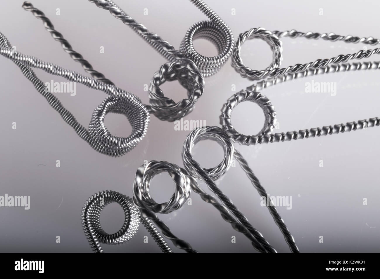 Alien Clapton coils example for vaping with electronic cigarette, e cig ...