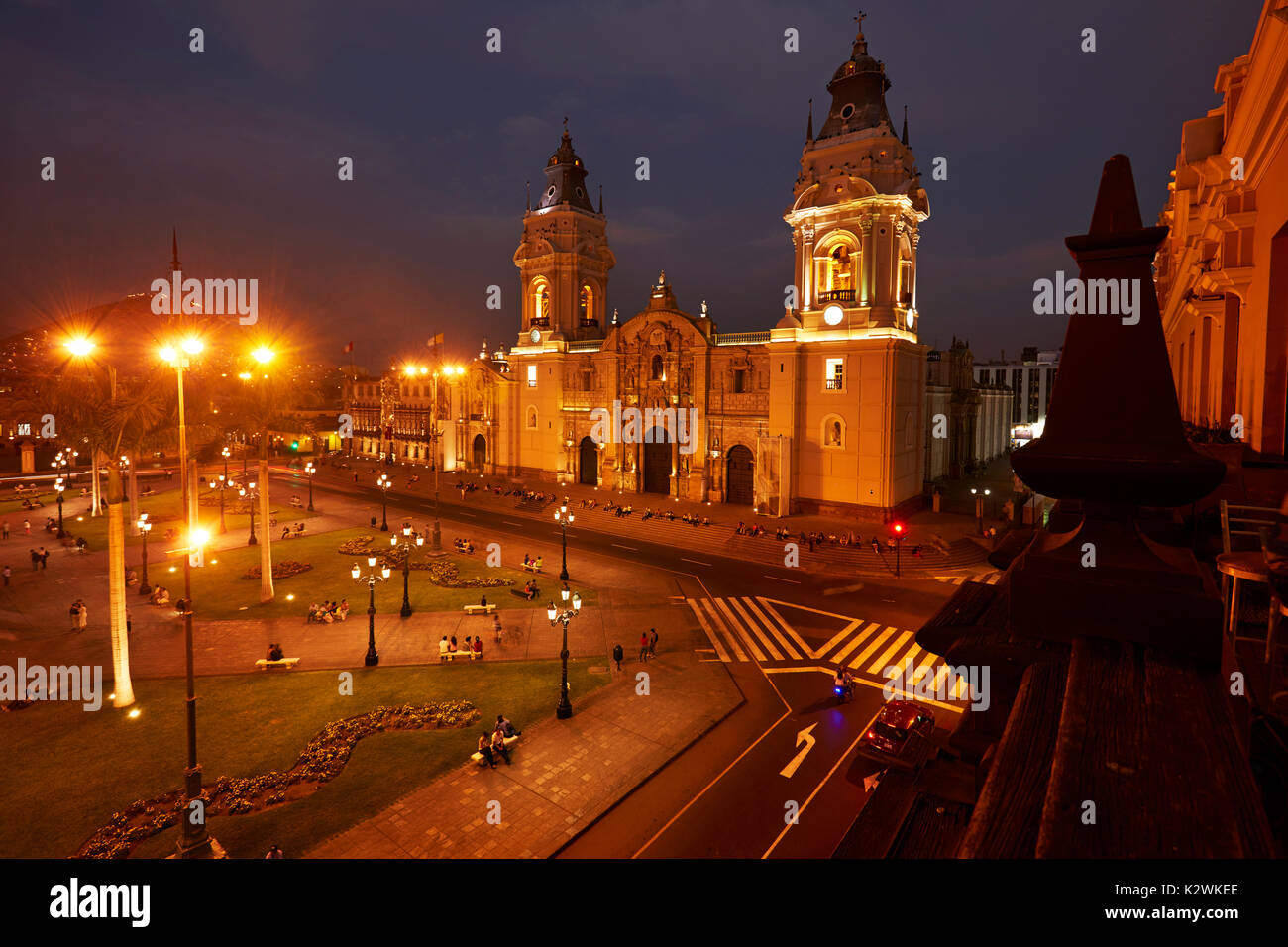 Cathedral Basilica of Lima (construction started 1535) Plaza Mayor ...