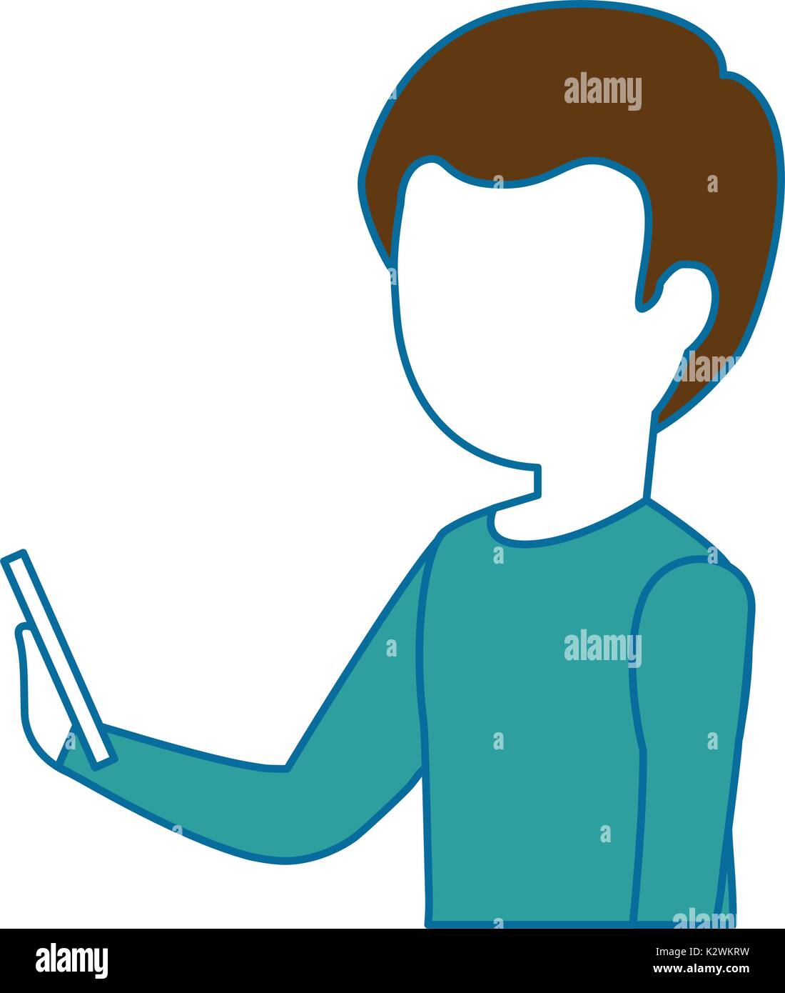 Man avatar smartphone person Cut Out Stock Images & Pictures - Alamy
