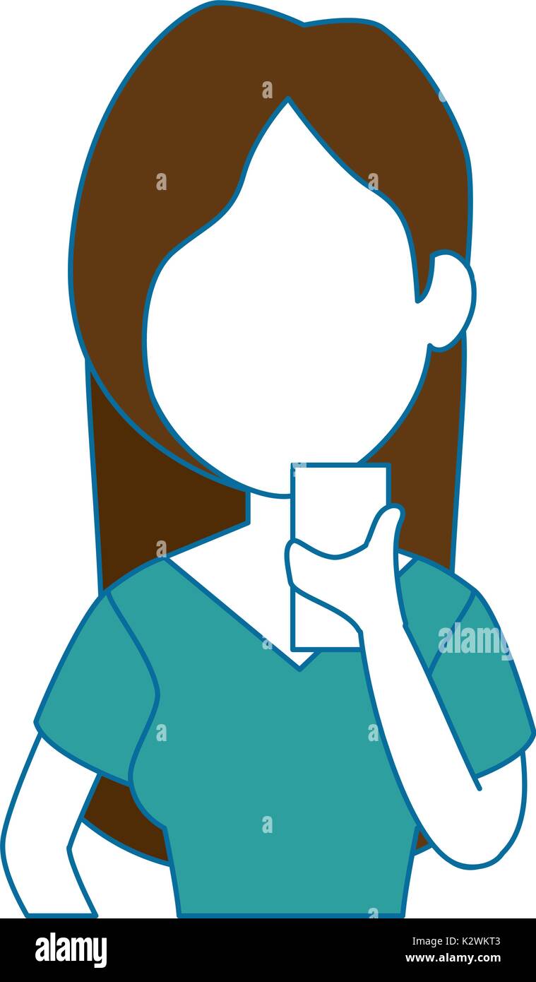 Woman checking mobile phone Stock Vector Images - Alamy