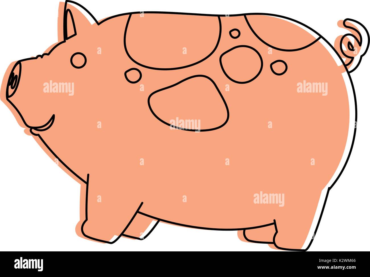 farm pig isolated icon Stock Vector Image & Art - Alamy